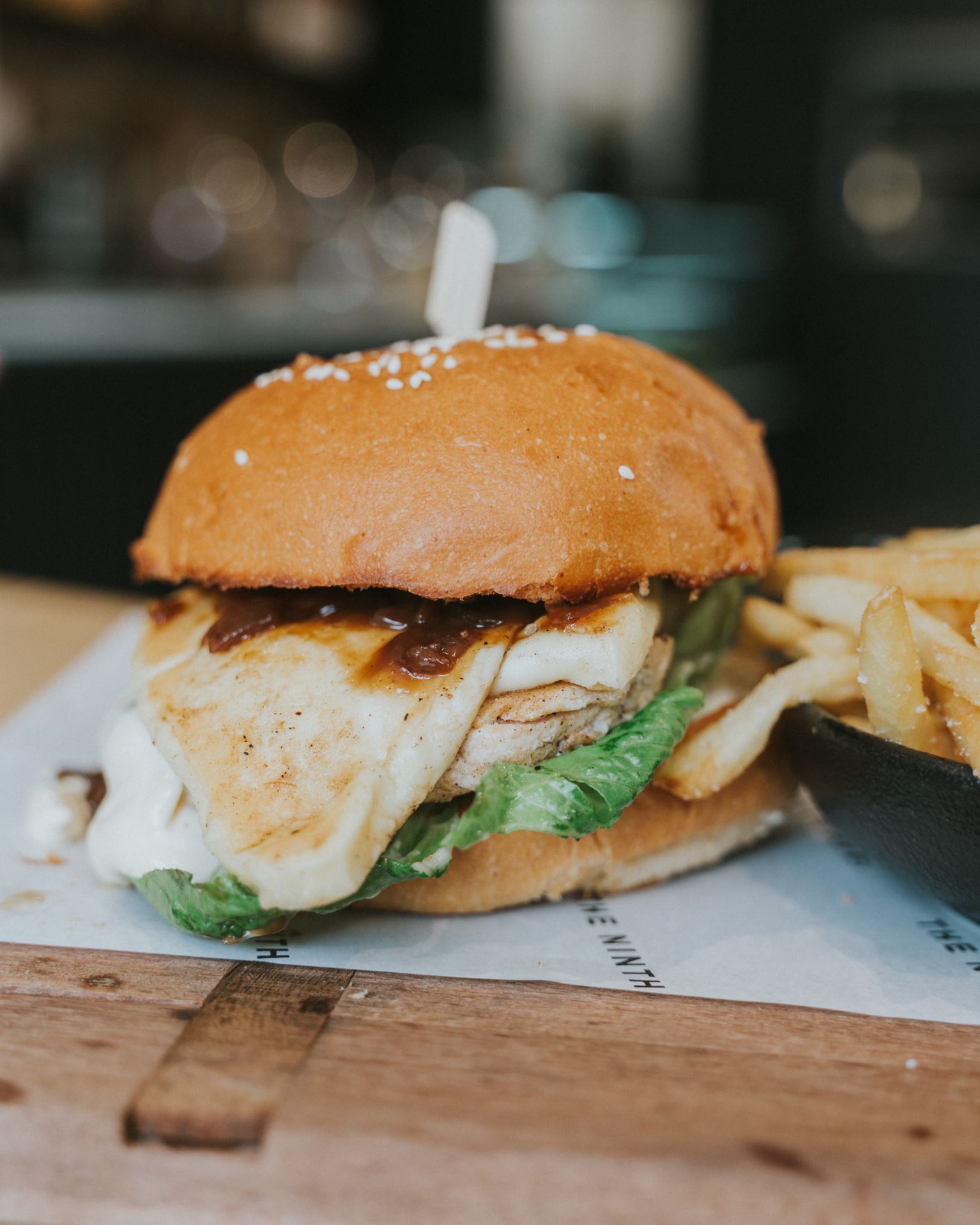 CHICKEN SAGANAKI BURGER | The Ninth Ave